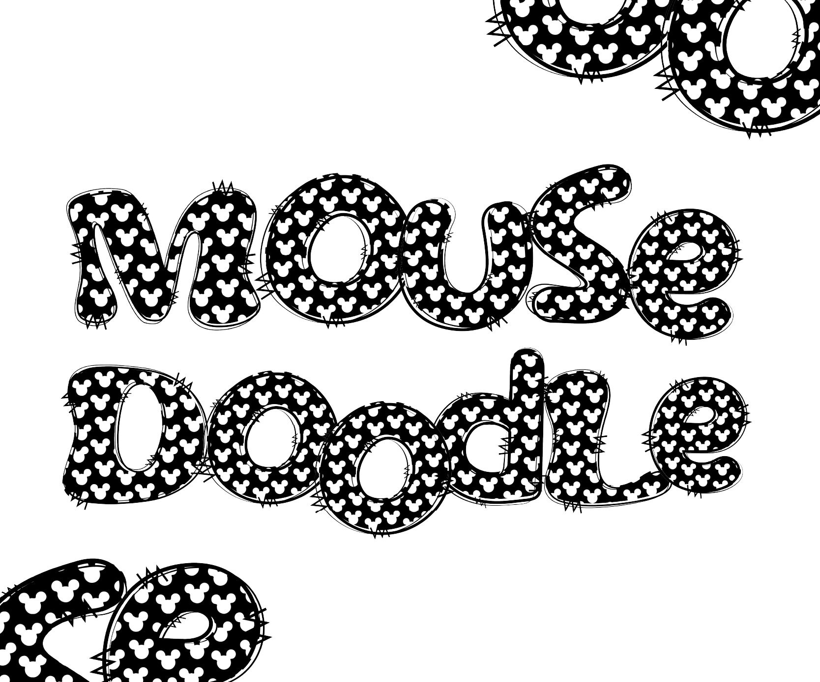 Mouse Alpha Doodle PNG Alphabet Letters Bundle Mickey Mouse - Etsy