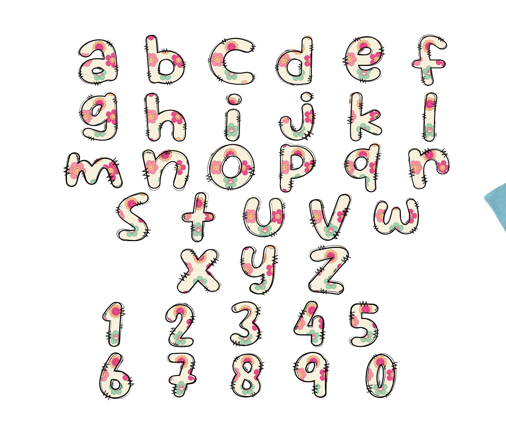 Groovy Alphabet PNG, Retro Alpha Doodle, Alpha Doodle PNG, Groovy Alpha ...