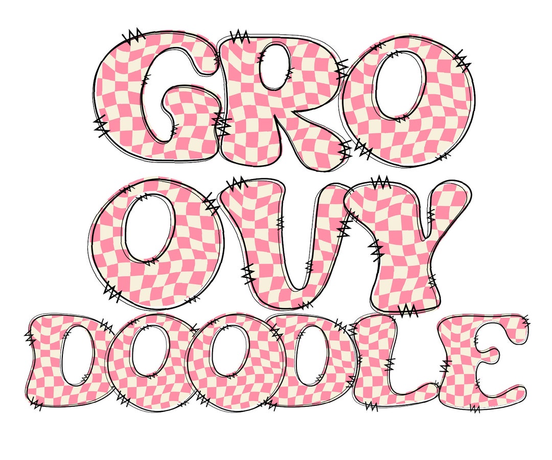 Groovy Alphabet PNG, Retro Alpha Doodle, Alpha Doodle PNG, Groovy Alpha ...