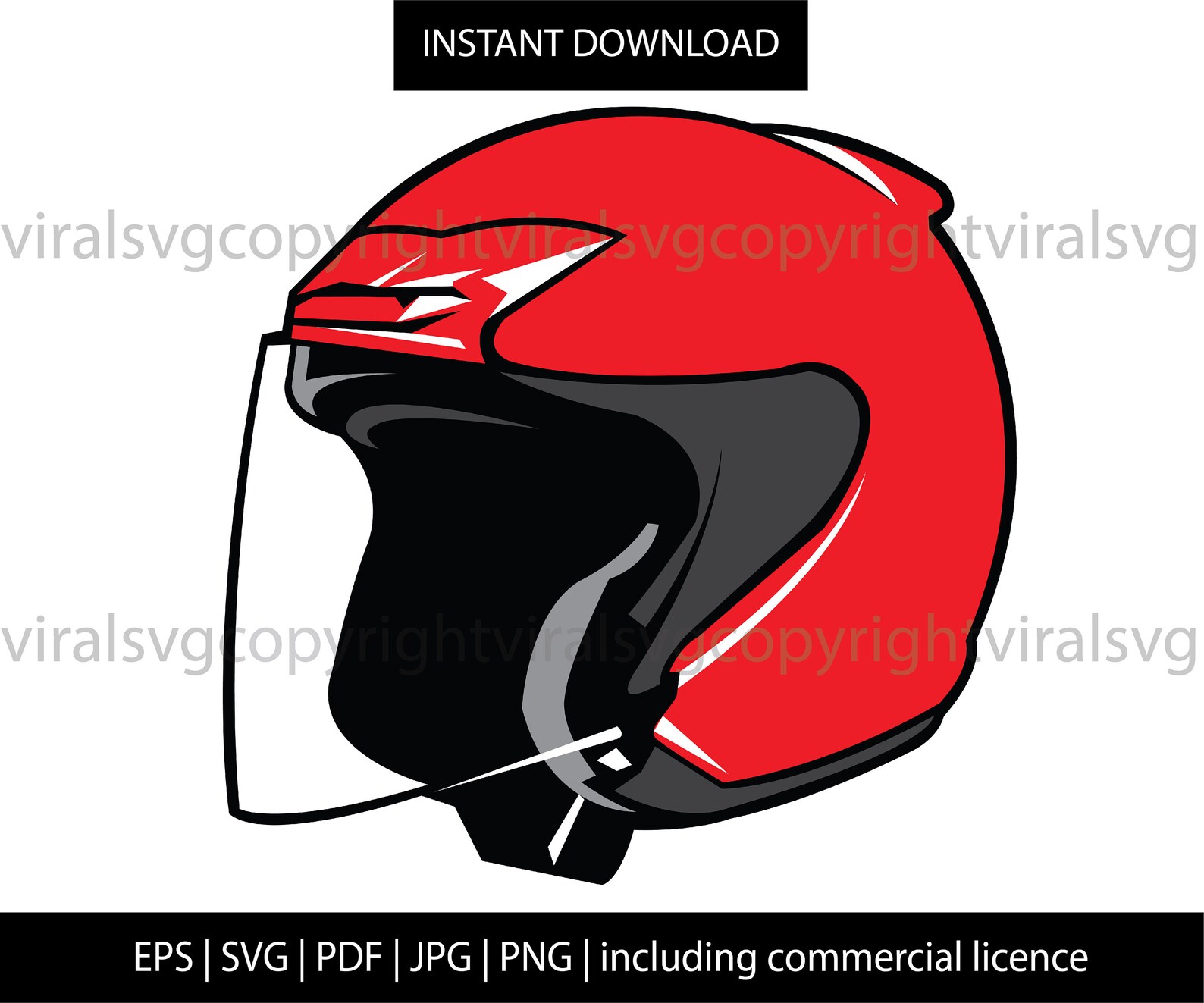 Red Helmet SVG File, Helmet Graphic Vector, Helmet Graphic Tshirt ...