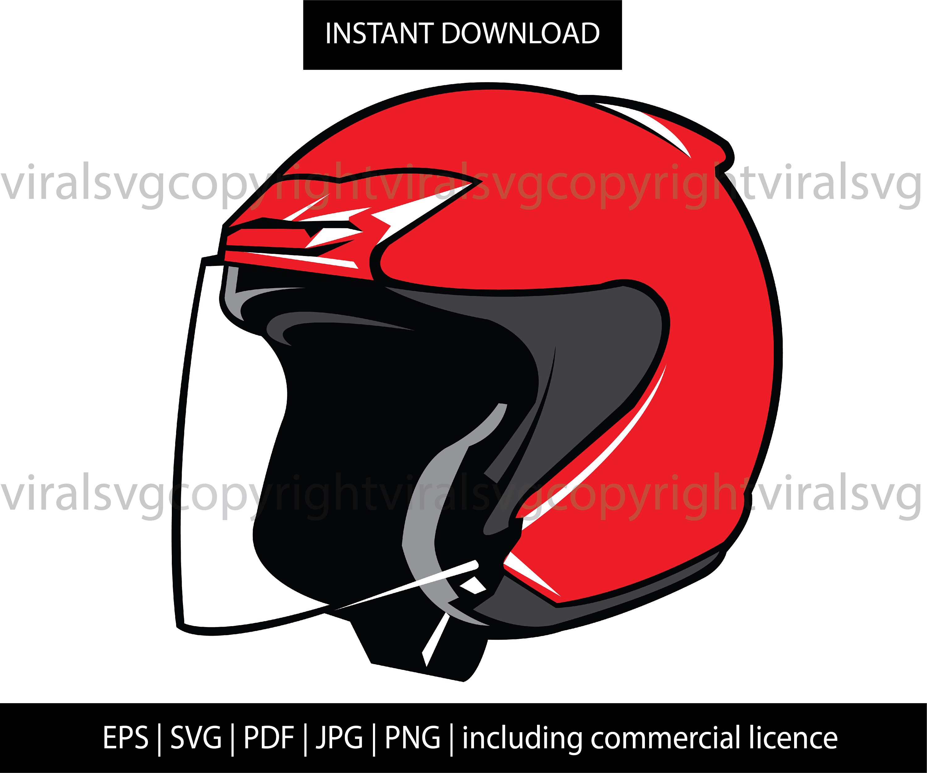 Red Helmet SVG File, Helmet Graphic Vector, Helmet Graphic Tshirt ...