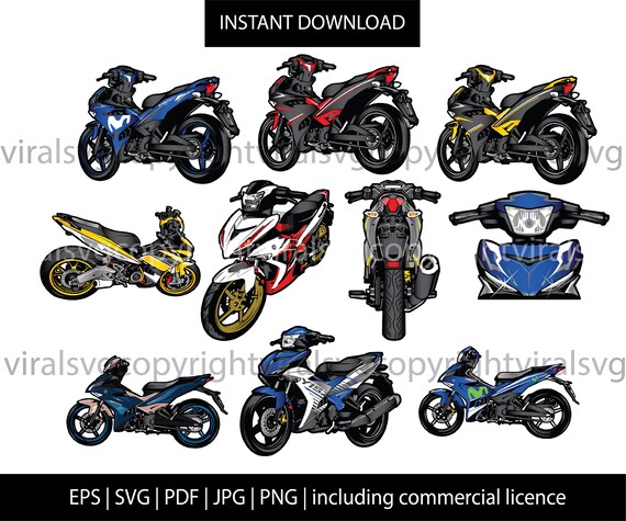 Bundle Motorcycle SVG Motorbike Pod Chopper Vector - Etsy