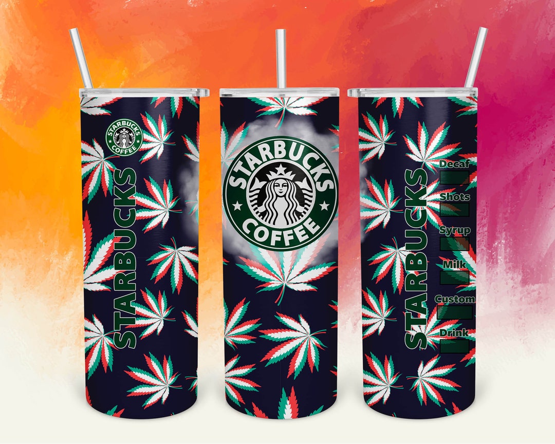 20oz Skinny Tumbler Weed Sublimation Design Marijuana Tumbler Wrap Png ...