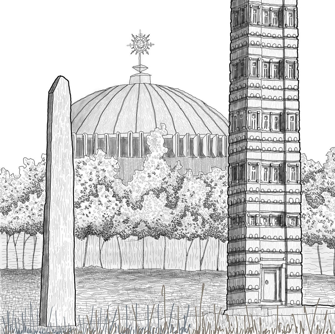 Axum Obelisk, Aksum Poster, Axum, Ethiopian Art, Axum Zion, Axum Art ...