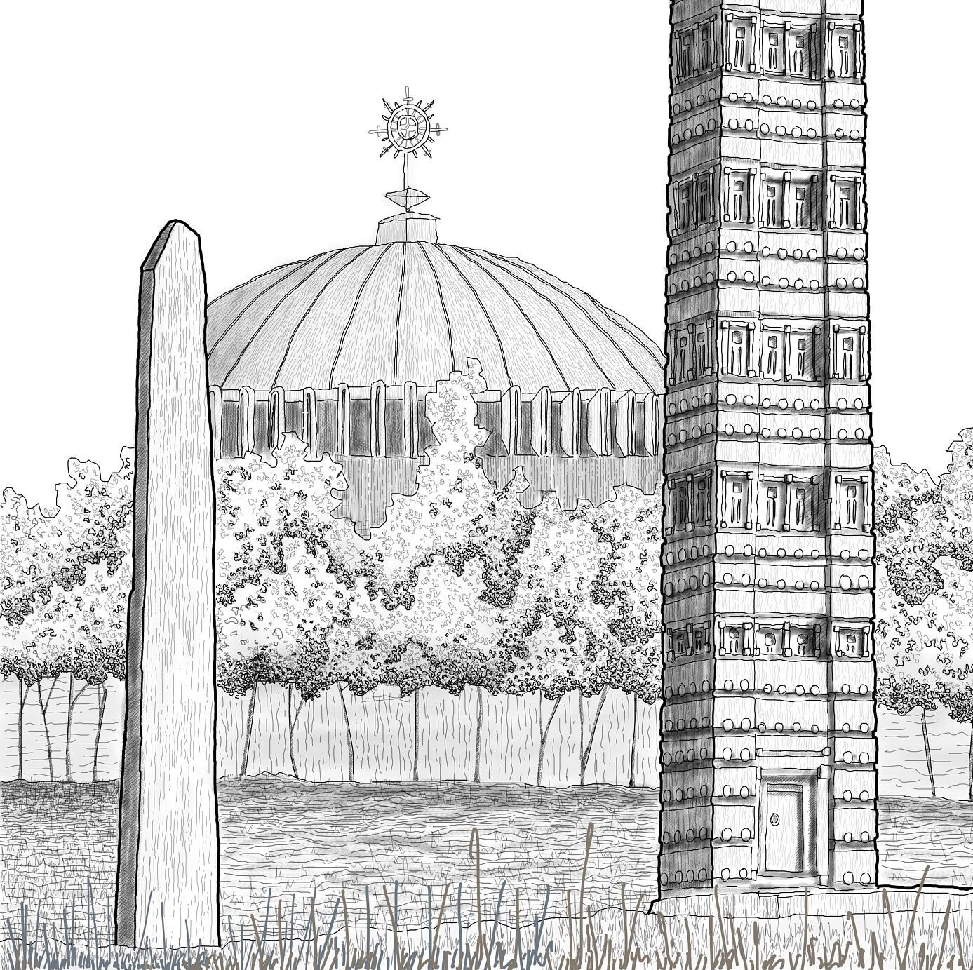 Axum Obelisk, Aksum Poster, Axum, Ethiopian Art, Axum Zion, Axum Art ...