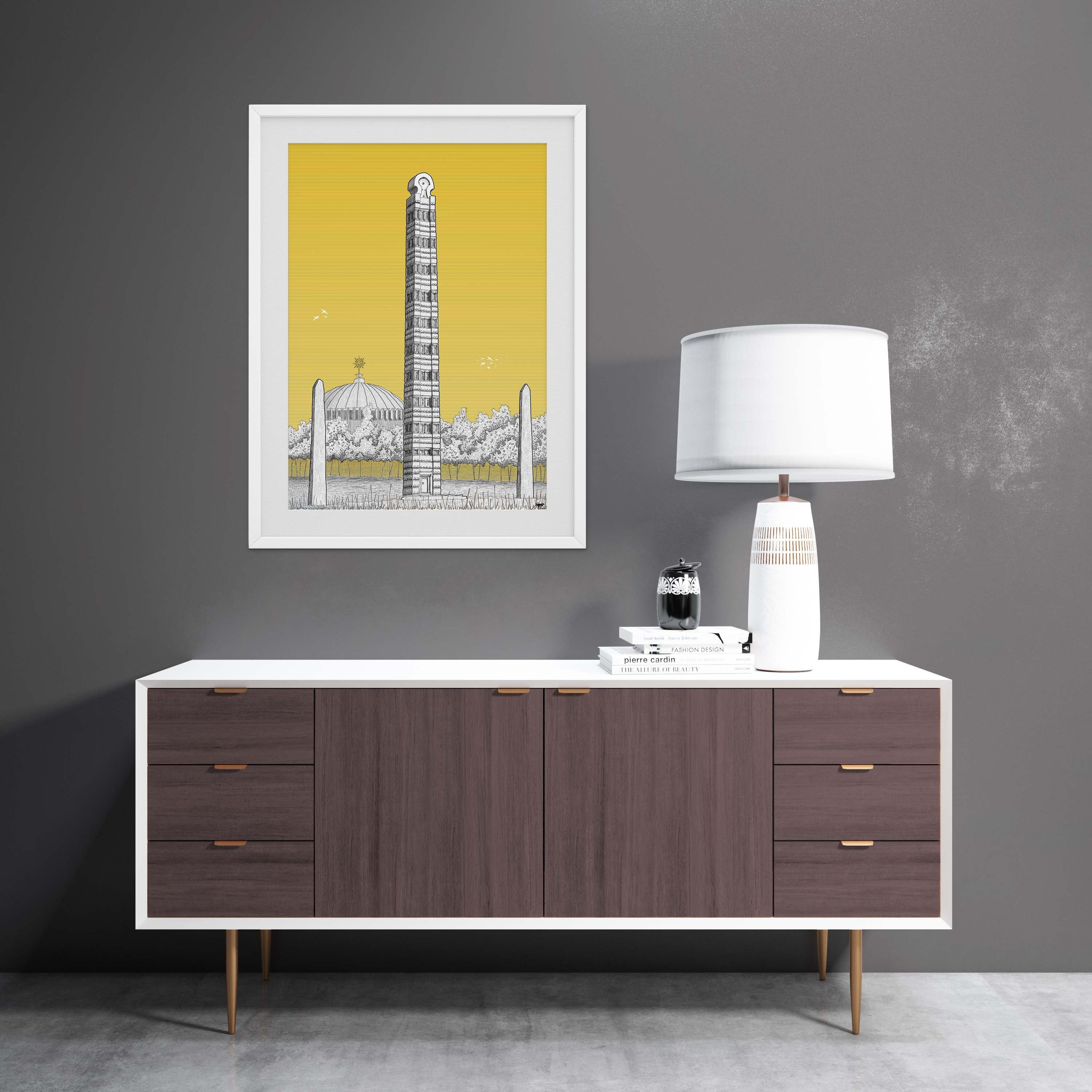 Axum Obelisk, Aksum Poster, Axum, Ethiopian Art, Axum Zion, Axum Art ...