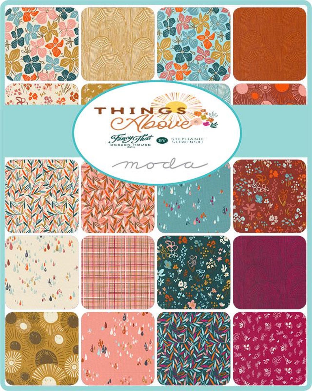 Things Above Charm Pack 42pcs by Fancy That by Moda, Modern Fabric ...