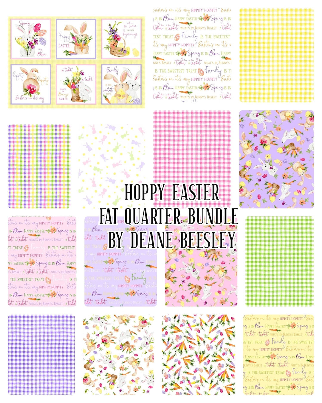 Hoppy Easter Fat Quarter Bundle by Deane Beesley for P & B Textiles ...