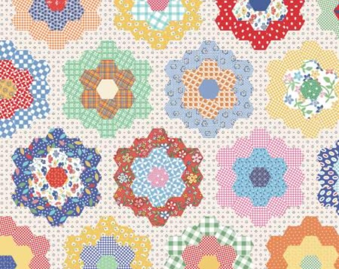 Grandma's Flower Garden 108" Wideback Cheater Print Multi WB15110R ...