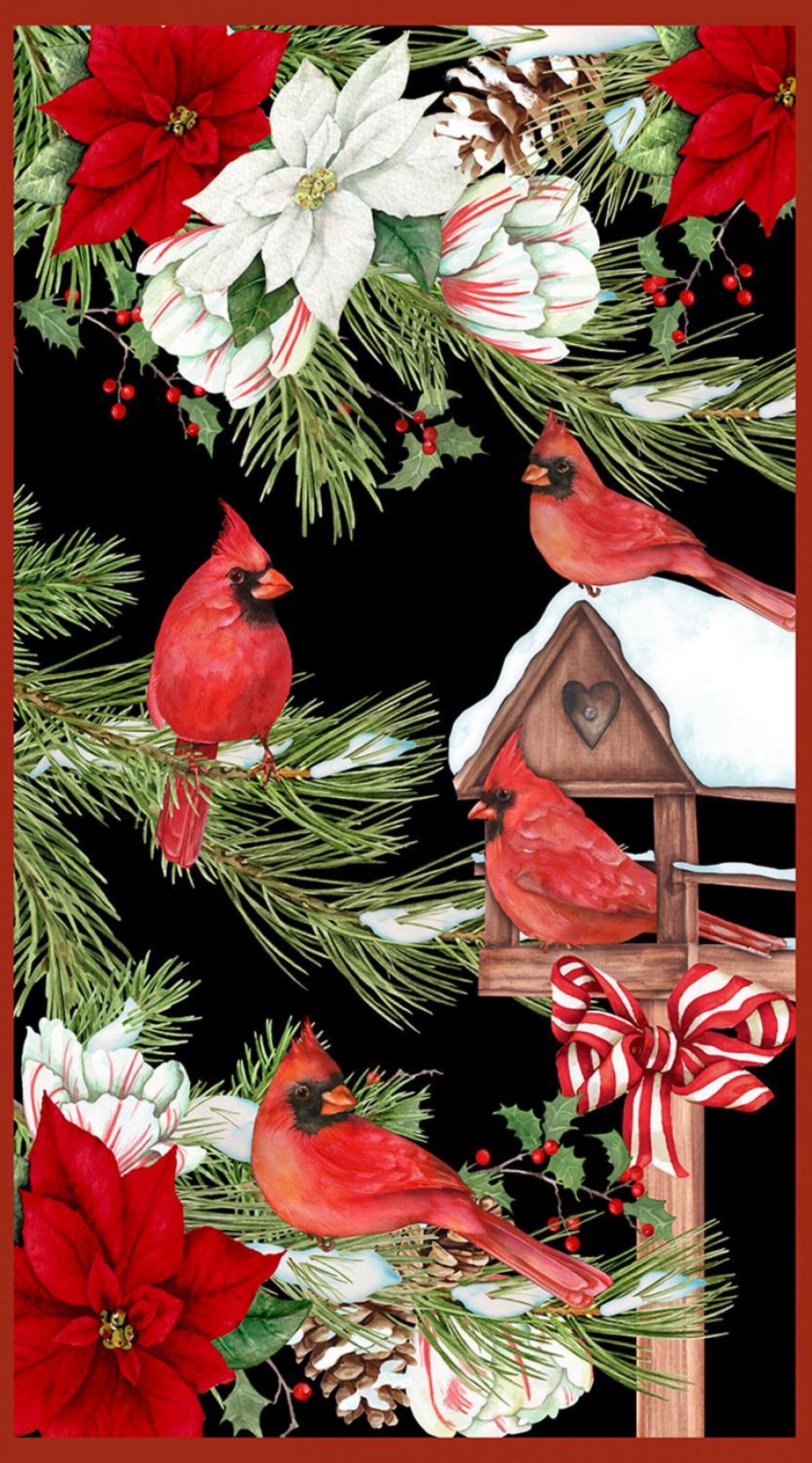 Cardinal Cozy Panel 24"x44" by Nancy Mink for Wilmington Prints ...