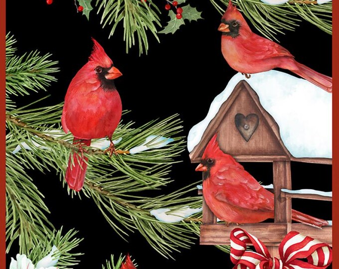 Cardinal Cozy Panel 24"x44" by Nancy Mink for Wilmington Prints ...