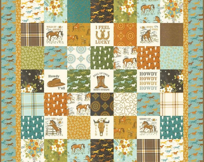 Ponderosa Cowboy Squares Quilt Pattern by Stacy Iest Hsu for Moda ...