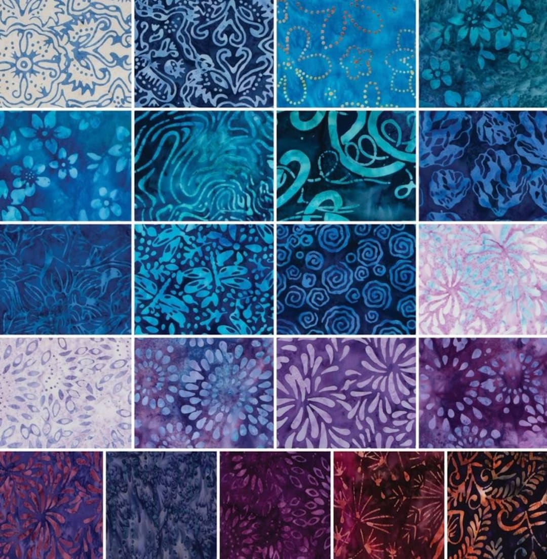 Batiks Majesty Fat Quarter Bundles Expressions Batiks Elementals by Riley Blake Collection 21pcs ...