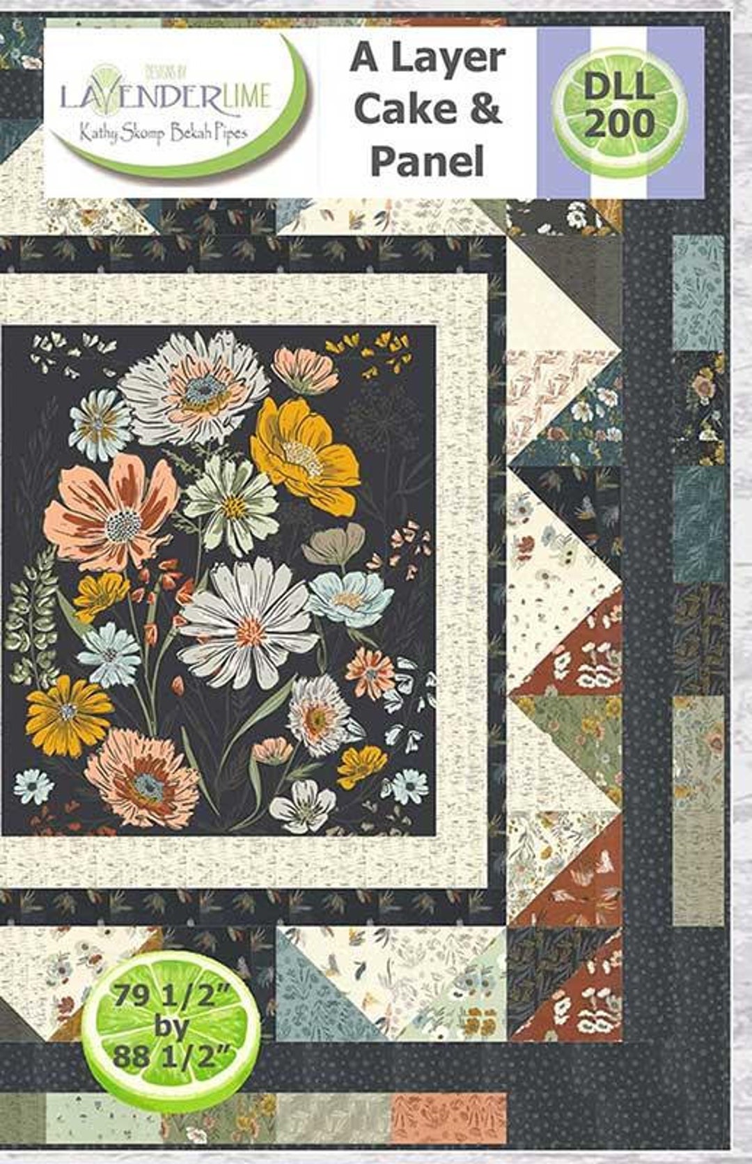 A Layer Cake and Panel Quilt Pattern 79.5x88.5 by Lavender Lime Featuring Woodland & Wildflowers ...