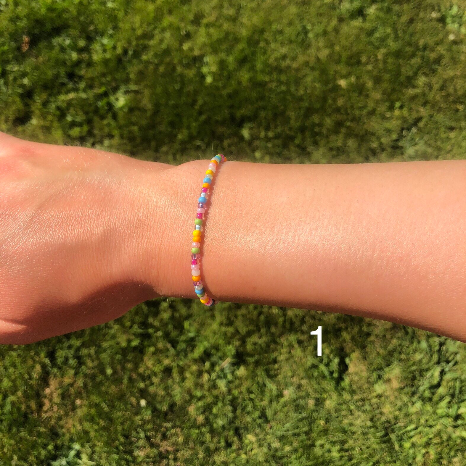 Elasticated Beaded Bracelets. Handmade - Etsy UK