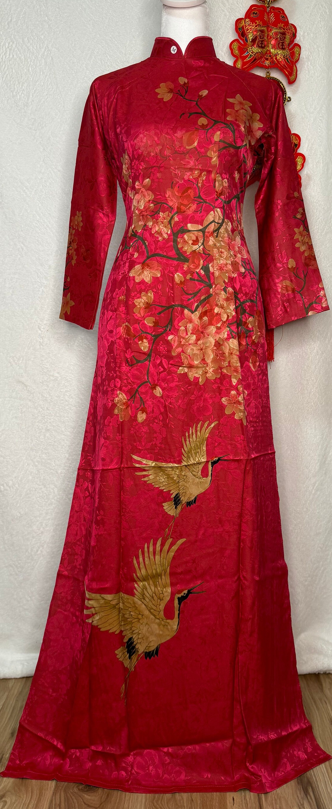 Ao Dai Vietnamese Dress Co Truyen Thong Gam Thai Tuan in 3d - Etsy