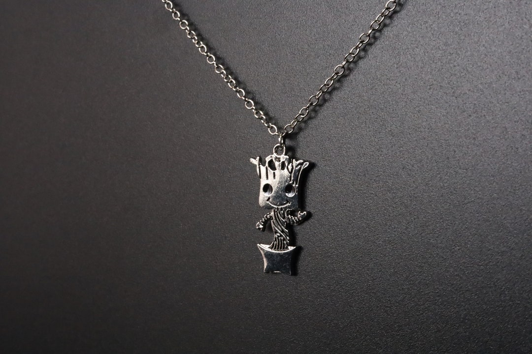 Baby Groot Necklace Marvel Movies Accessories, Gift Ideas, Vintage ...