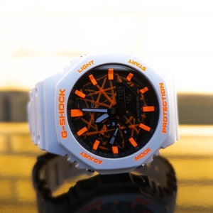 Casio G Shock White UV Orange - Casioak Mod Ga2100 - Wrist Watch - One ...