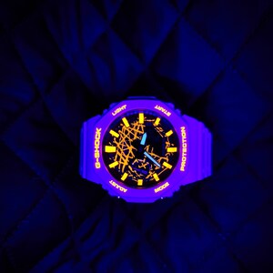 Casio Mod Custom Gshock GA2100 White & UV Orange High-quality Casioak ...