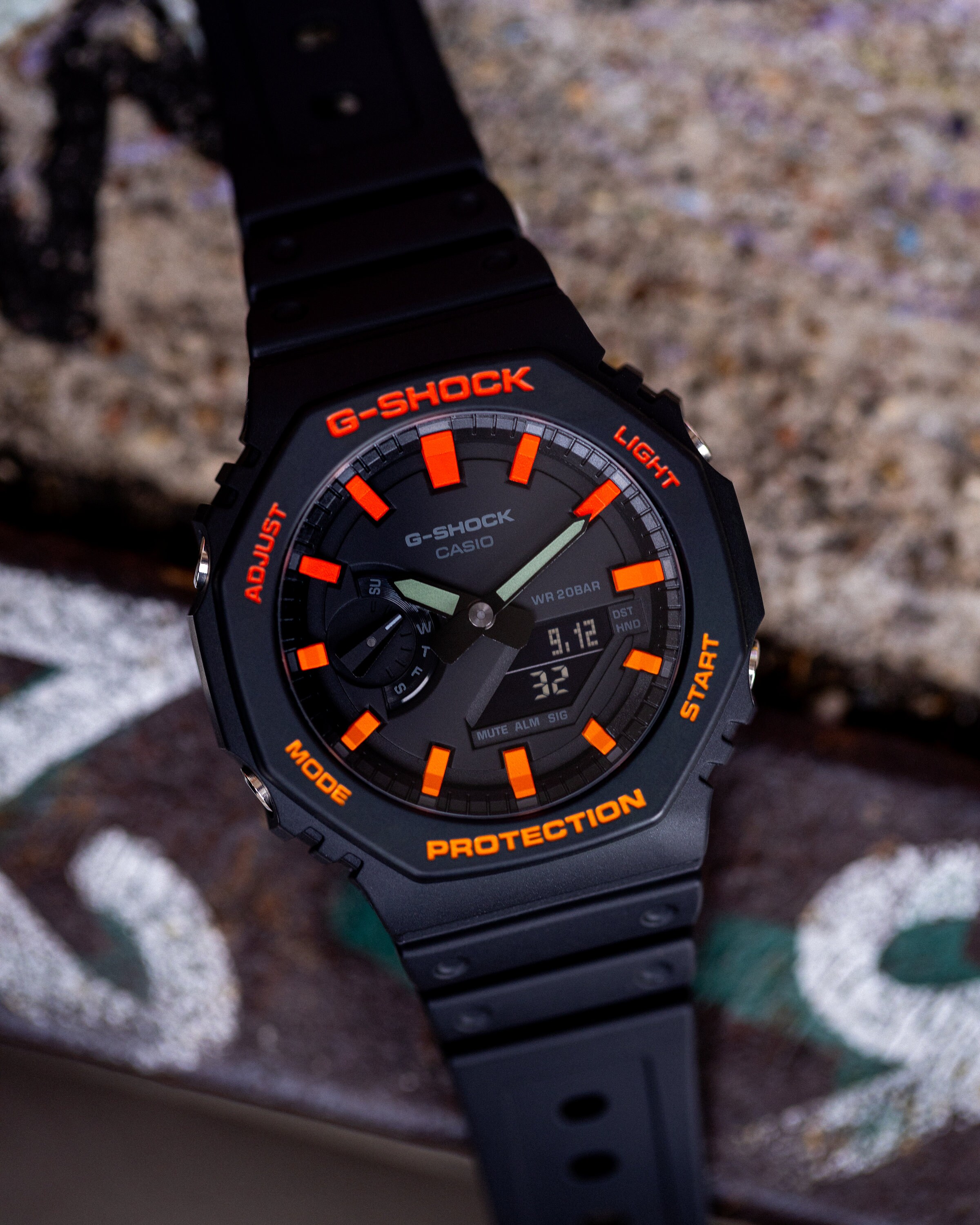 Casio G-shock Casioak GA-2100 Orange Gradient - G-modz High-quality ...