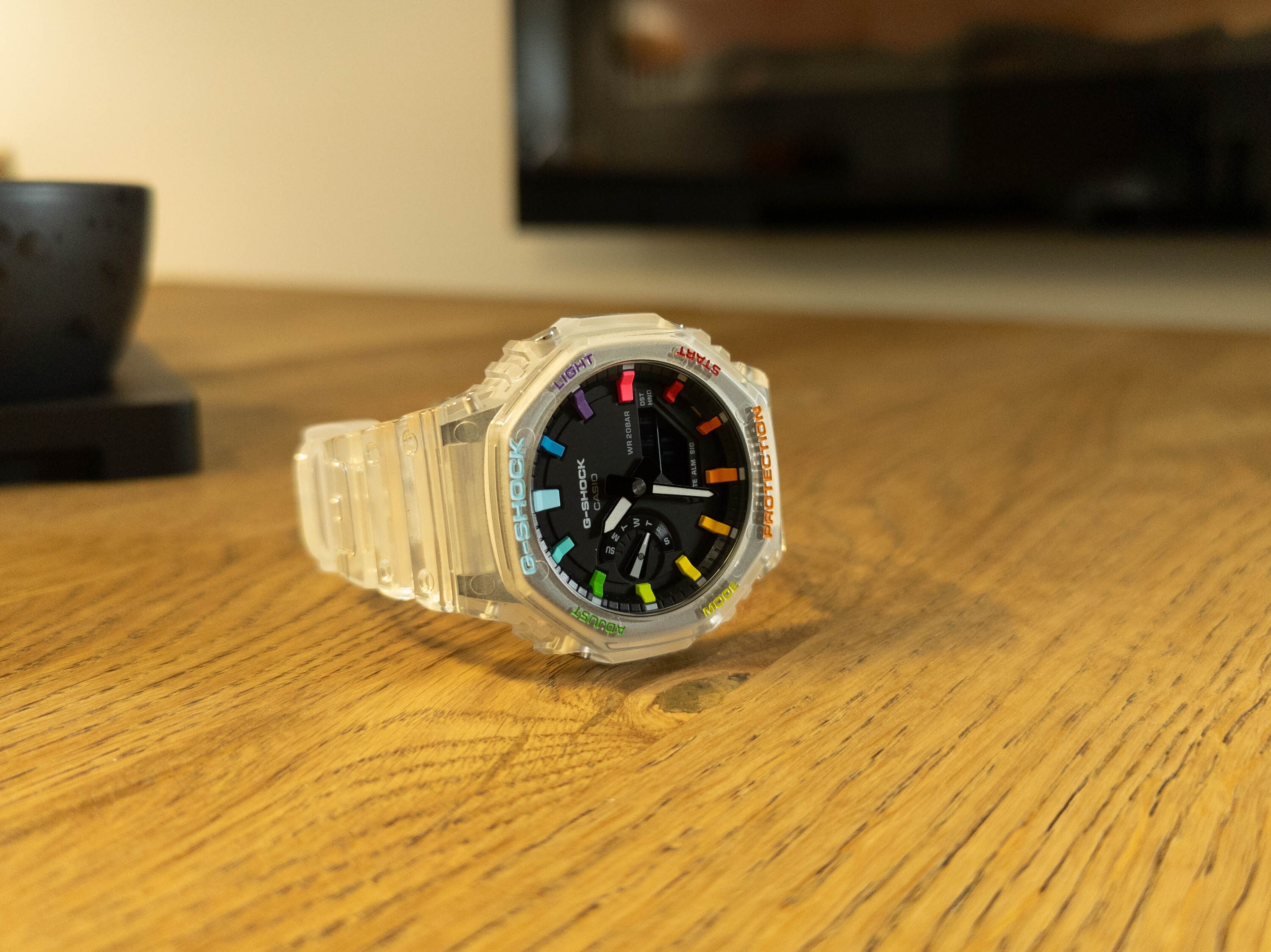 Casio G Shock Jellyfish Rainbow Casioak Mod Wrist Watch One Year ...