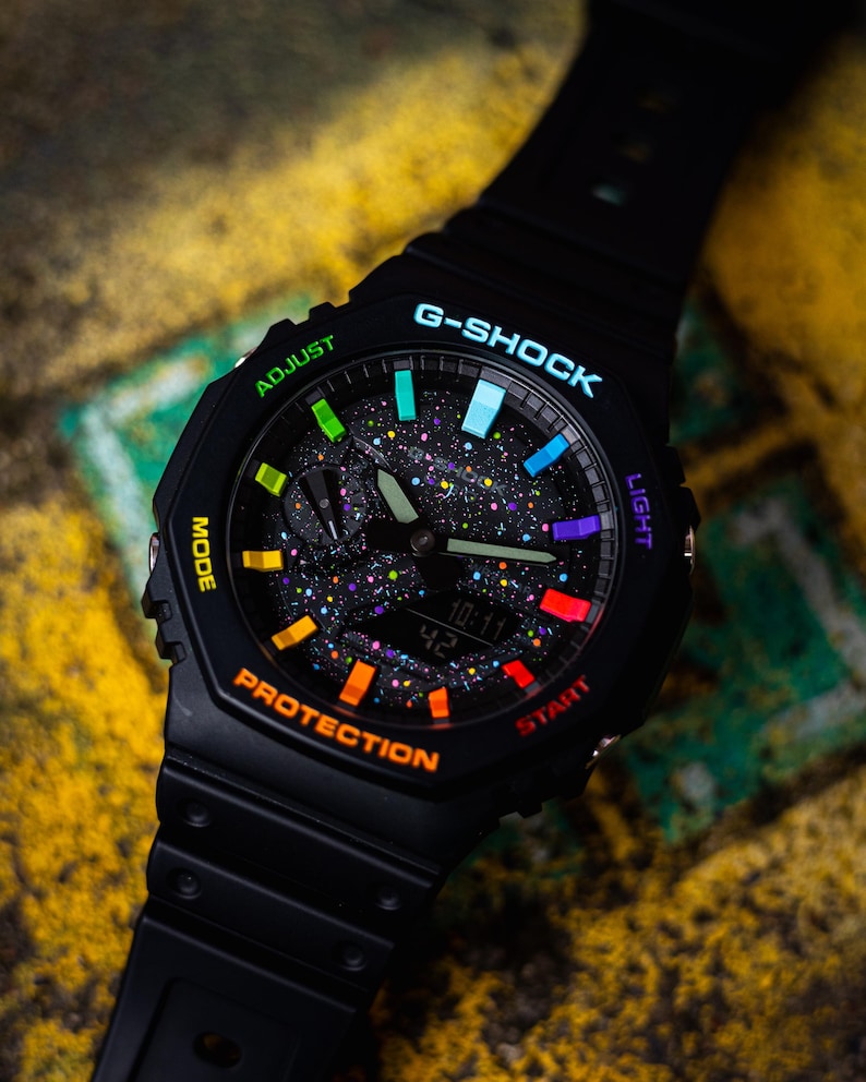 Casioak Rainbow Galaxy GA-2100 Mod - G-modz High-quality G-shock Mods ...