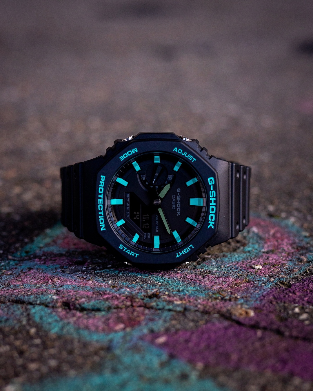 Casio G Shock Black Turquoise High Quality Casioak Mod Hand Painted ...