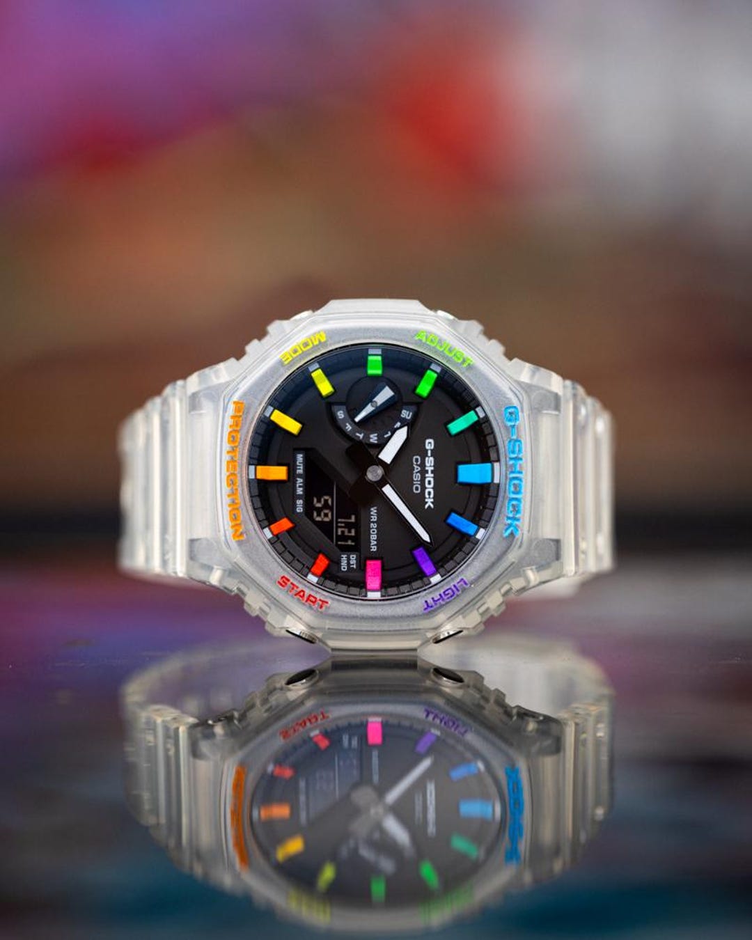 Casio G Shock Jellyfish Rainbow - Casioak Mod - Wrist Watch - One Year ...