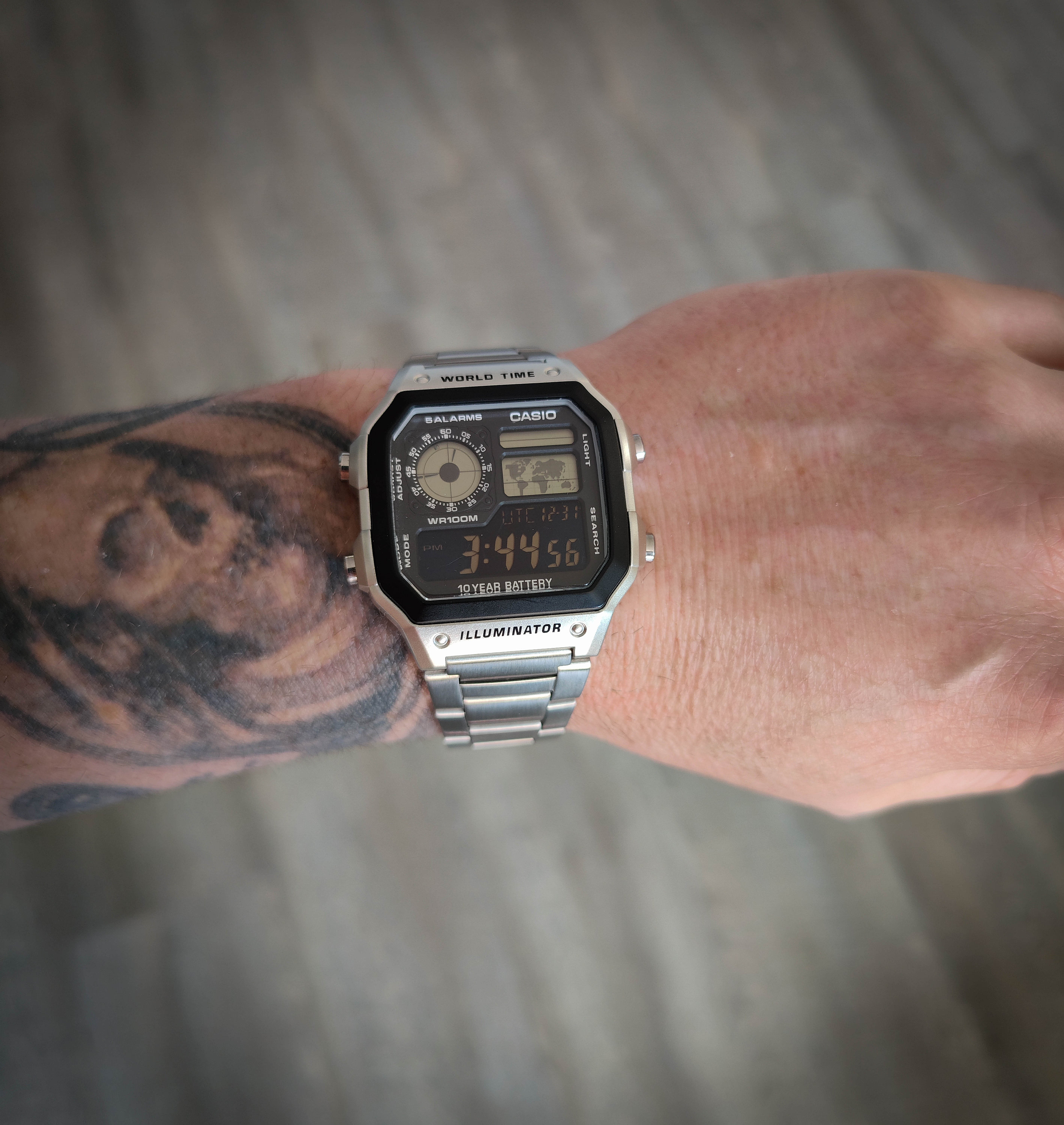 Custom Casio Mod AE-1200 Negative Display Casio Royale High-quality Mods Customized Wrist Watch ...