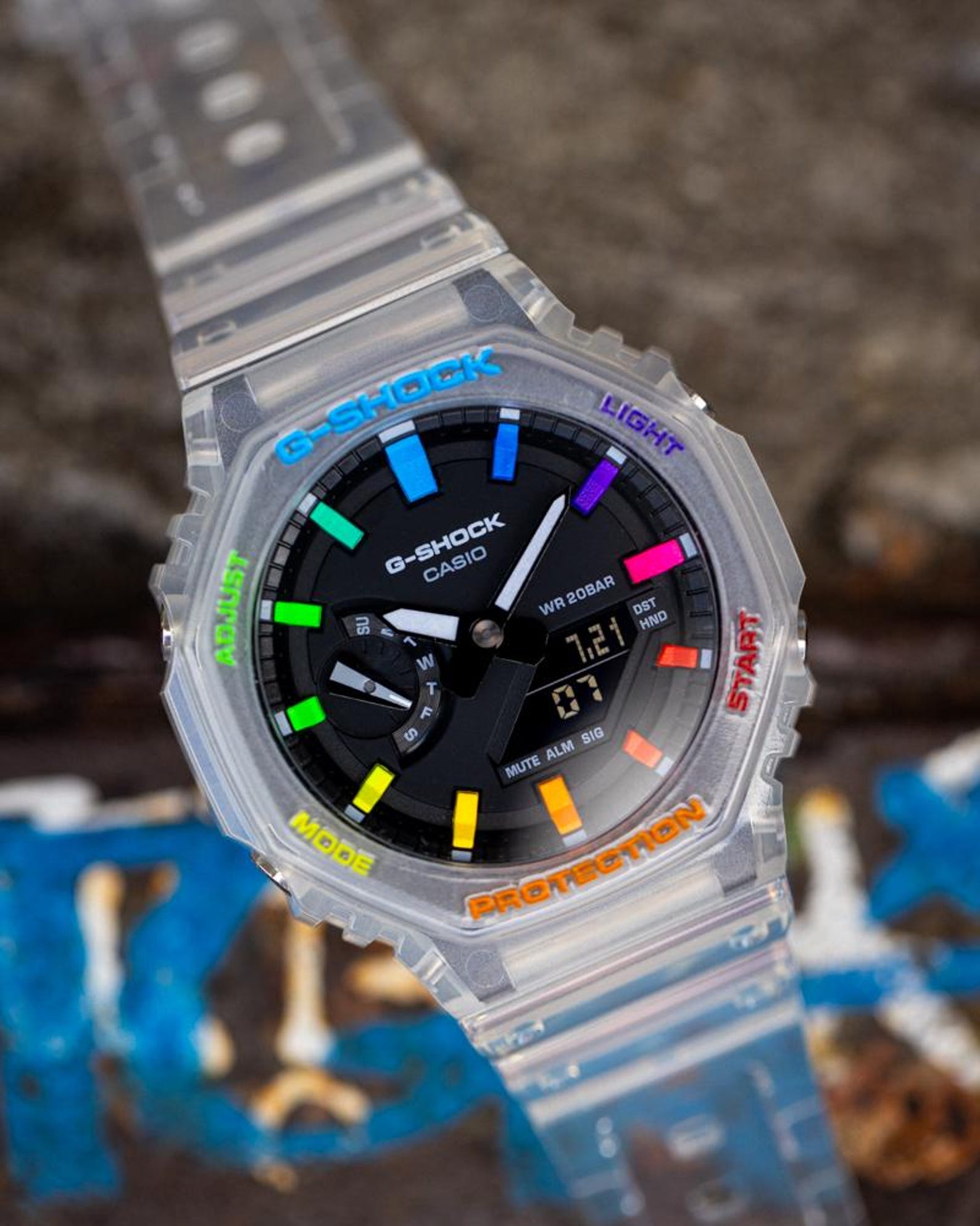 Casio G Shock Jellyfish Rainbow - Casioak Mod - Wrist Watch - One Year ...