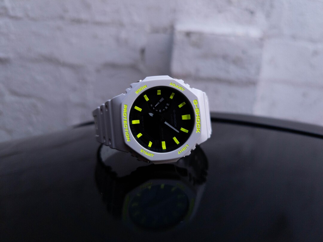 Casio Mod Gshock Casioak UV Yellow Modified GA2100 Mod High-quality ...