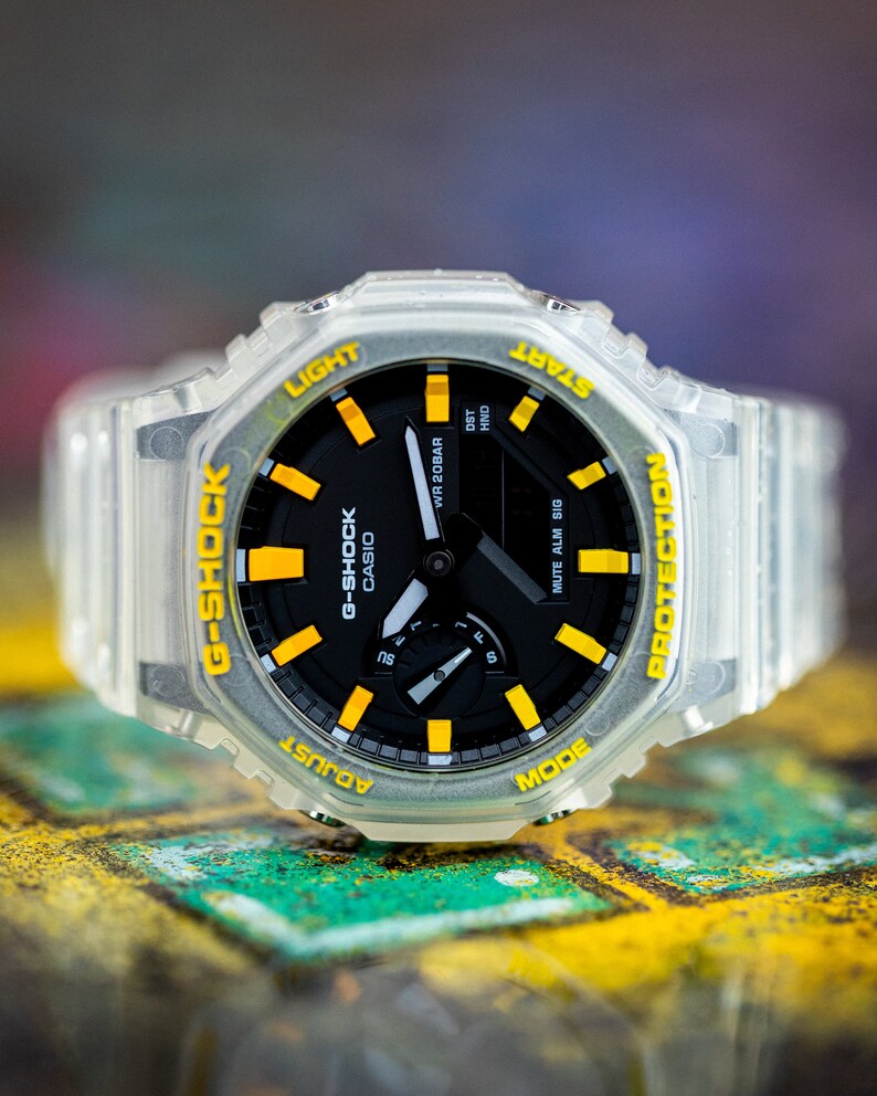 G-SHOCK Casioak Jellyfish Yellow, Casio G-shock, Casio Rainbow Casio ...