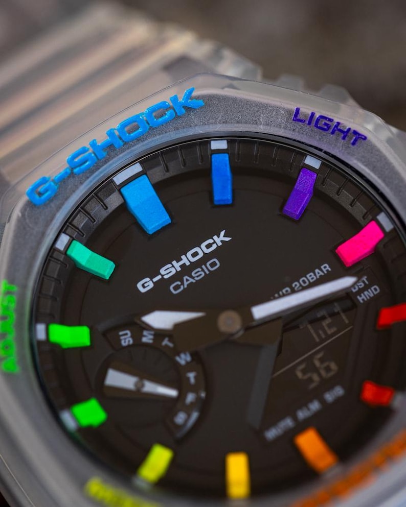 Casio G Shock Jellyfish Rainbow - Casioak Mod - Wrist Watch - One Year ...