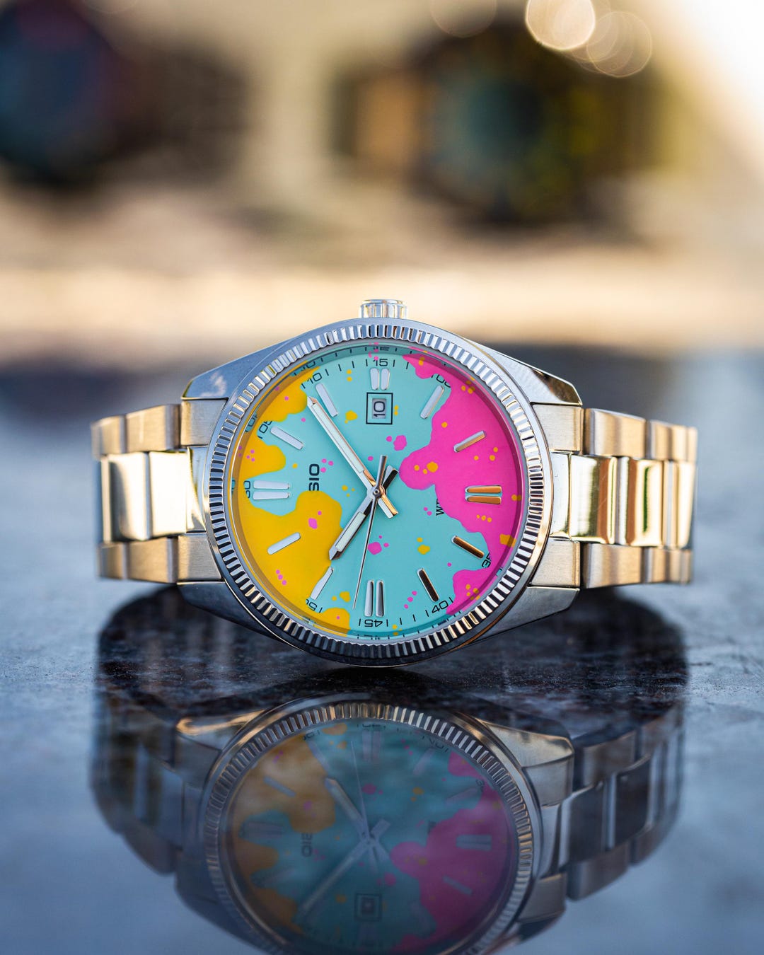 Casio Mod MTP 1302 Turquoise Datejust - High-quality Customized Hand ...