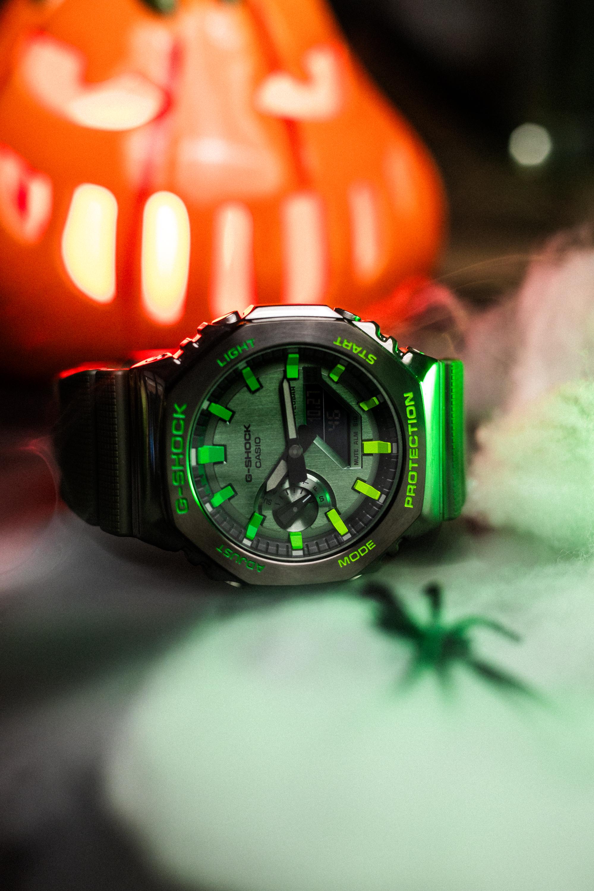 Casio G Shock Steel Green Casioak Mod GM2100 Wrist Watch One Year ...