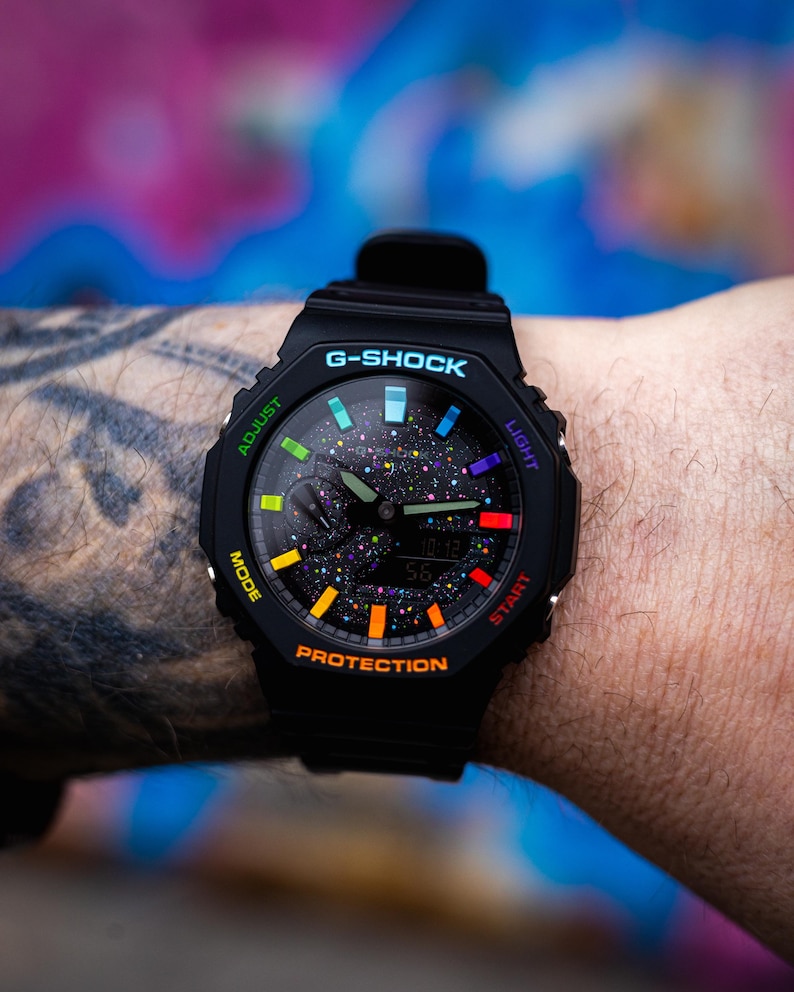 Casioak Rainbow Galaxy GA-2100 Mod - G-modz High-quality G-shock Mods ...