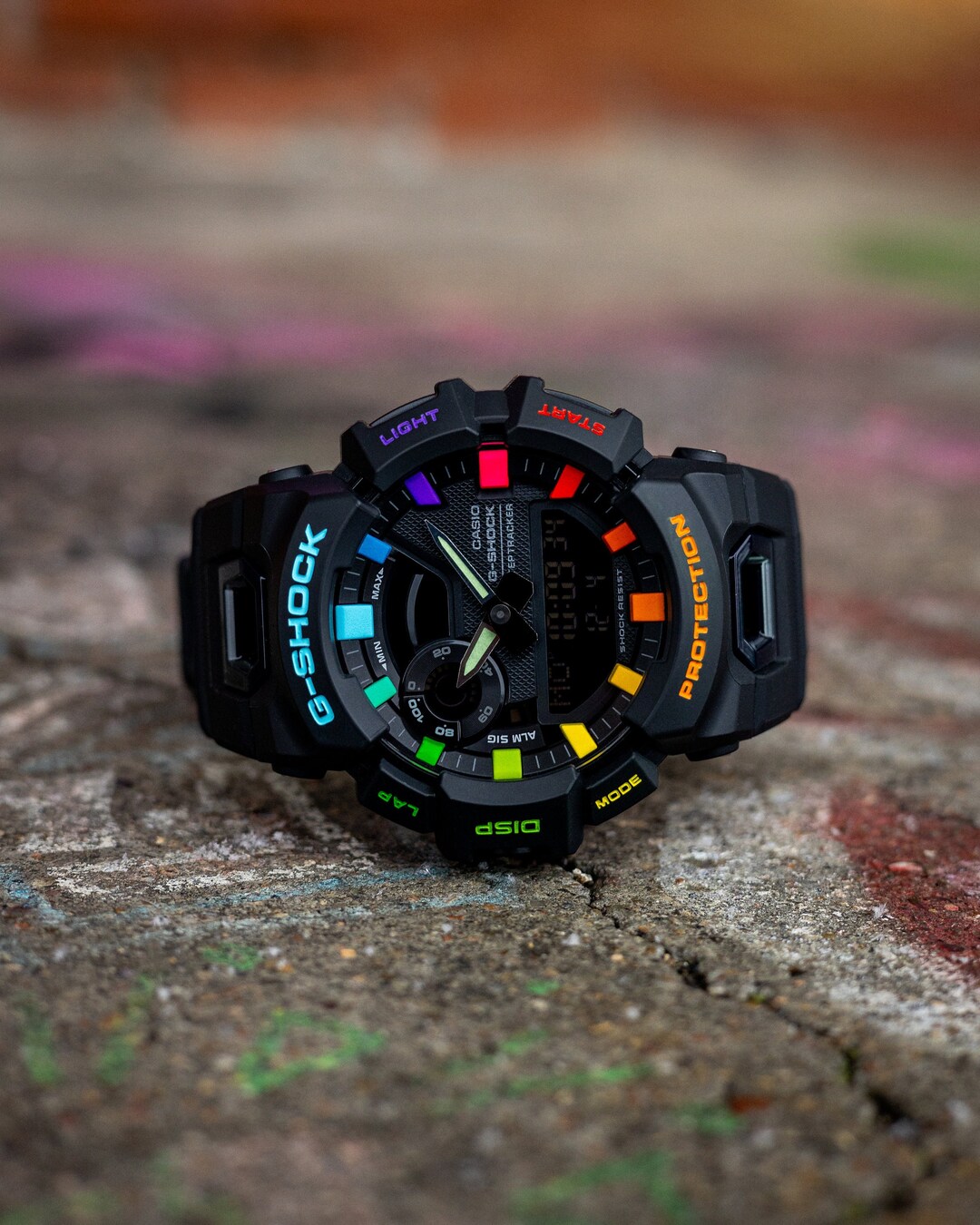 Casio G Shock Black Rainbow High Quality Casio Mod Hand Painted Custom ...