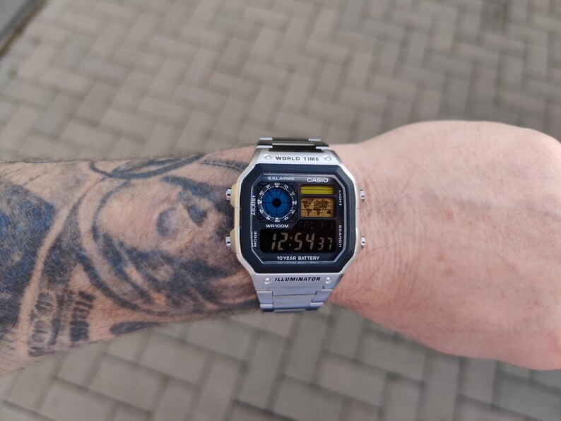 Custom Casio Mod AE-1200 Mod With Half Negative & Colorfull Modified ...