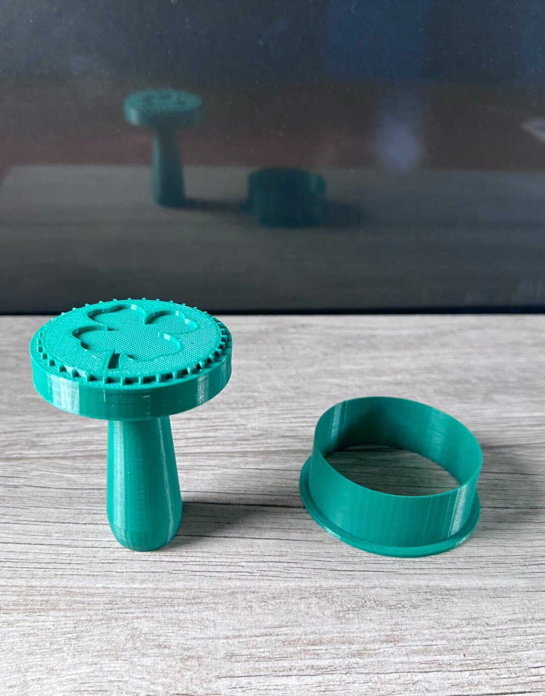 Shamrock Cookie Stamp With Decorative Border Set - Etsy