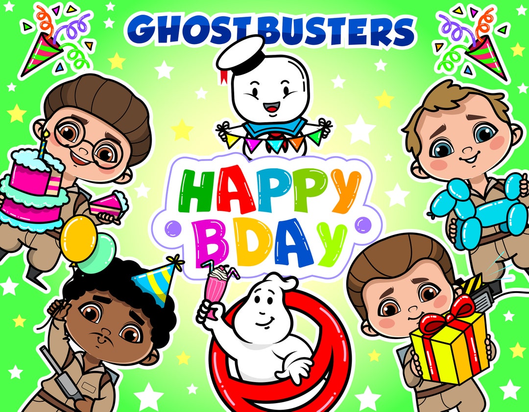 Buy Ghostbusters Birthdayparty Clipart Png, Ghostbusters Bundle, Cute ...