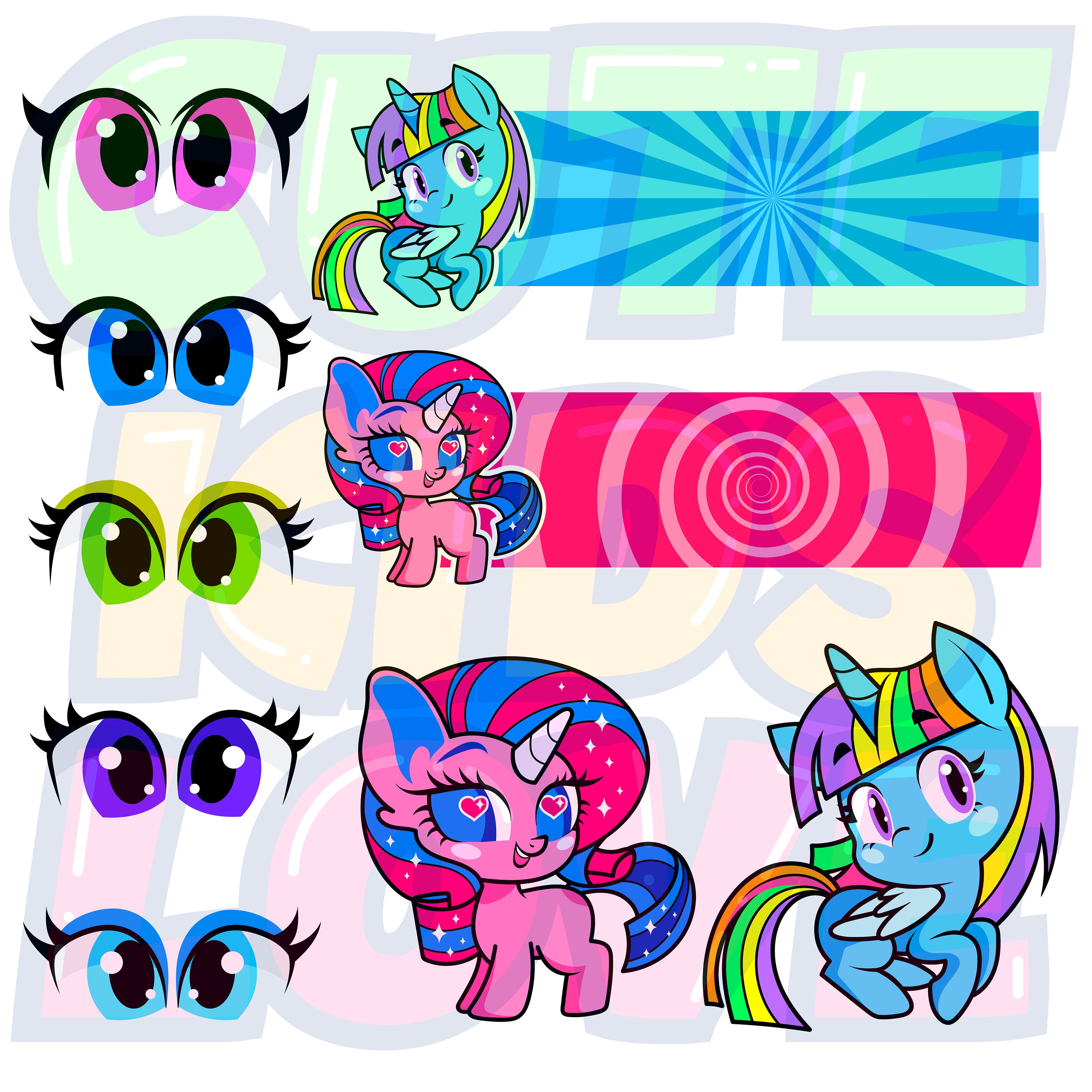 cute-pony-clipart-cute-pony-eyes-clipart-pony-party-clipart-etsy