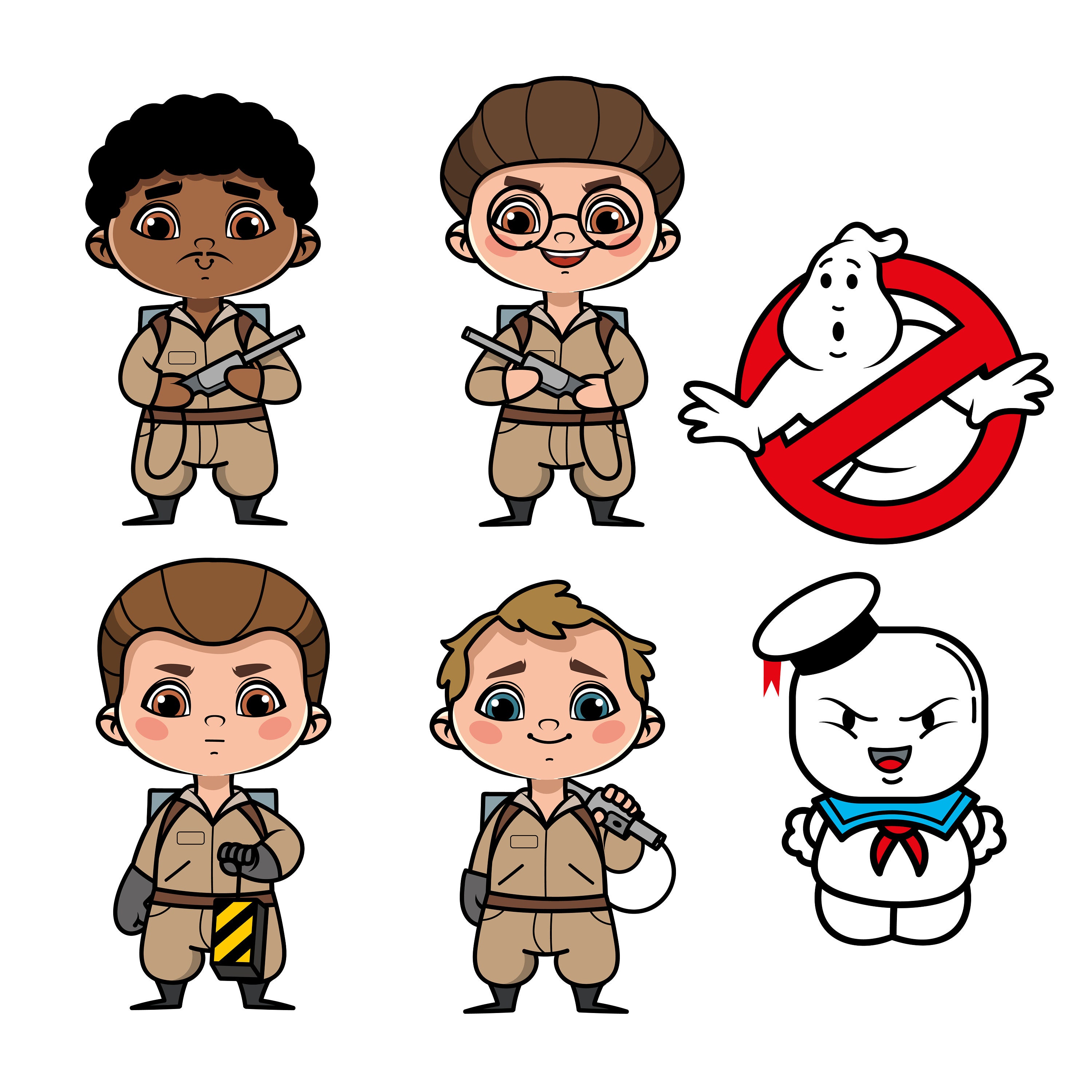 Ghostbusters Clipart SVG Halloween Digital File Ghost - Etsy
