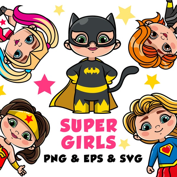 Superhero Clipart - Etsy