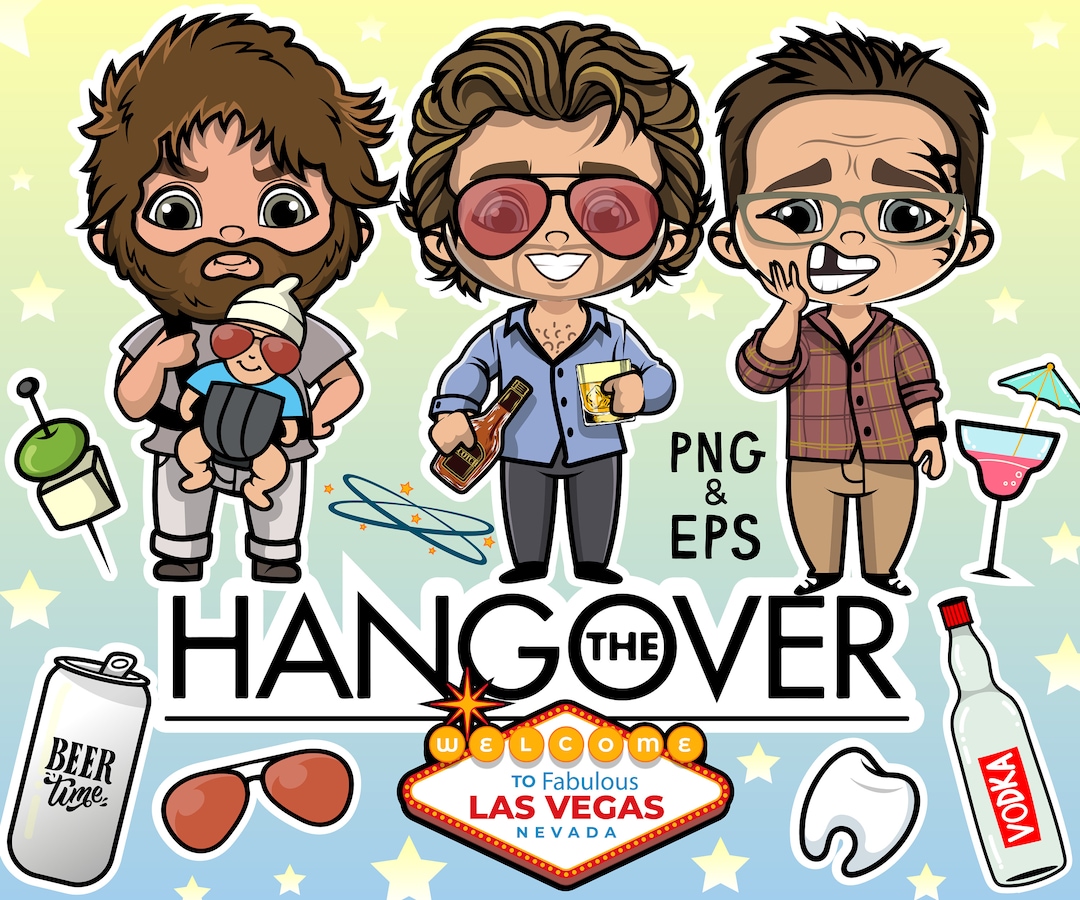 The Hangover Clipart Set, Cute Friends Clipart, Movie Bundle, Dumb the ...