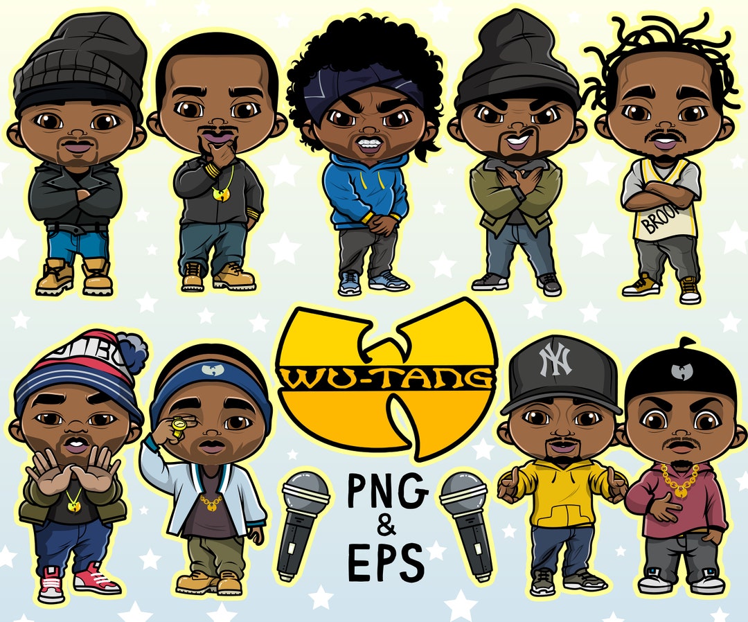 Wu-tang Clan Clipart, Wutang Rap Legends Bundle, Rappers Bundle, Hip ...