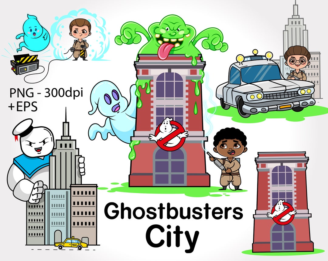 Ghostbusters Clipart Png Ghostbusters City Clipart Halloween - Etsy ...