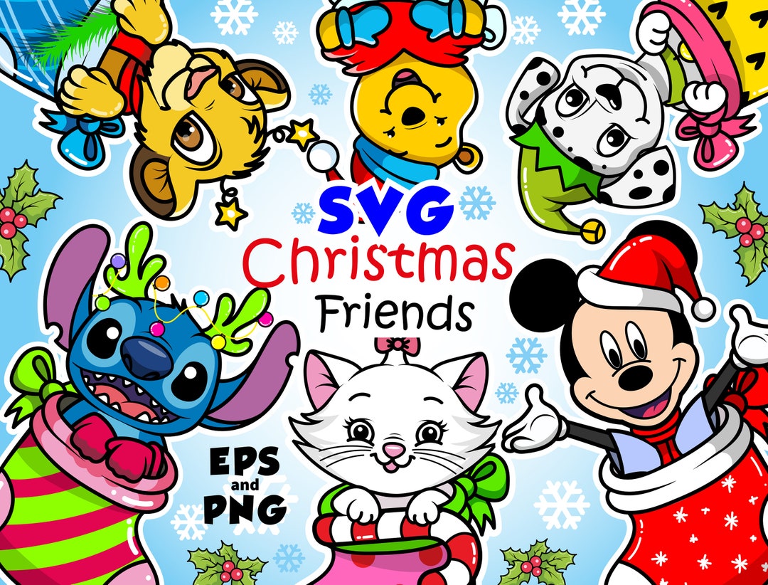 Christmas Cute Friends Clipart Svg, Christmas Kids Clipart, Christmas ...