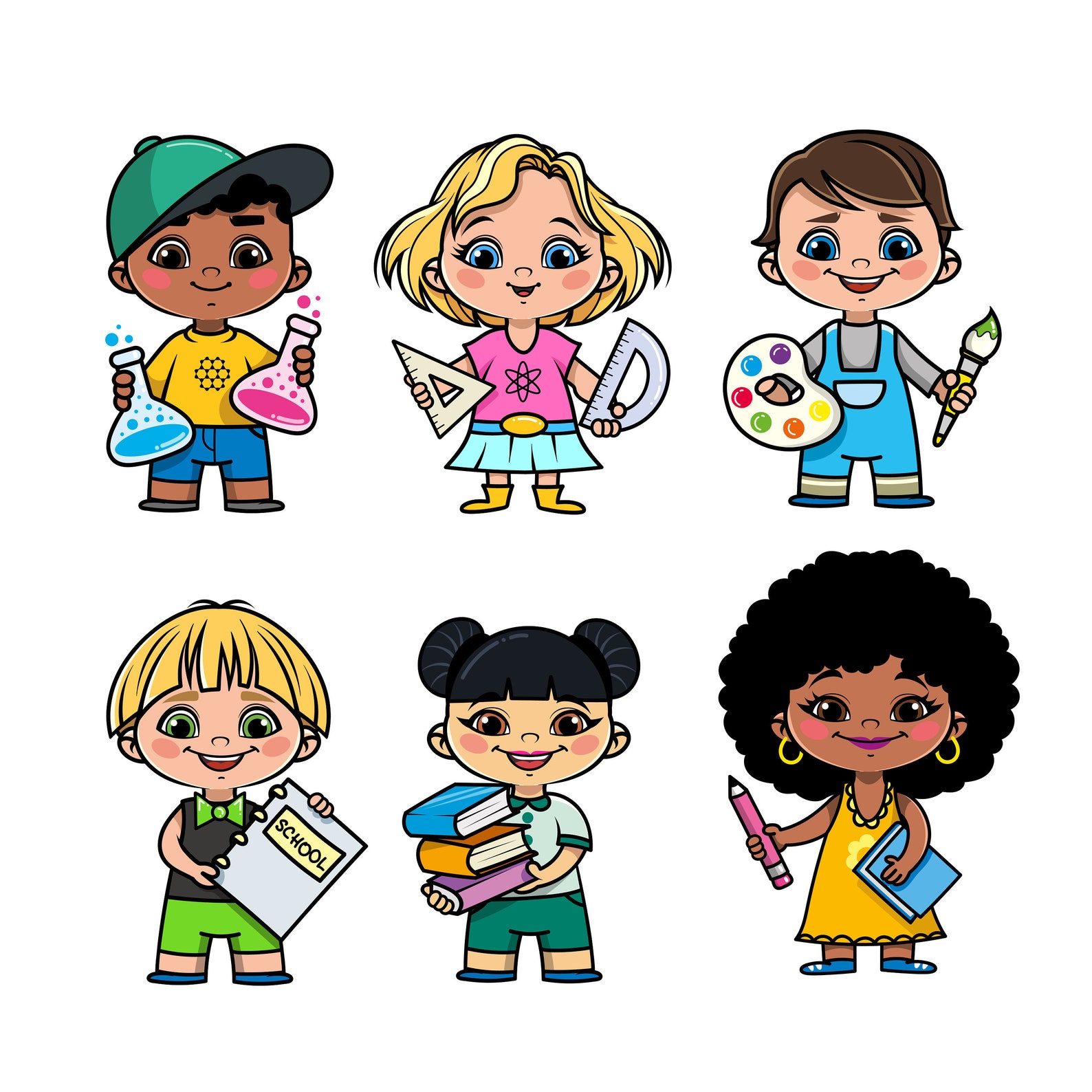 Cute School Kids Clipart and School Planner Printable Back to - Etsy Canada