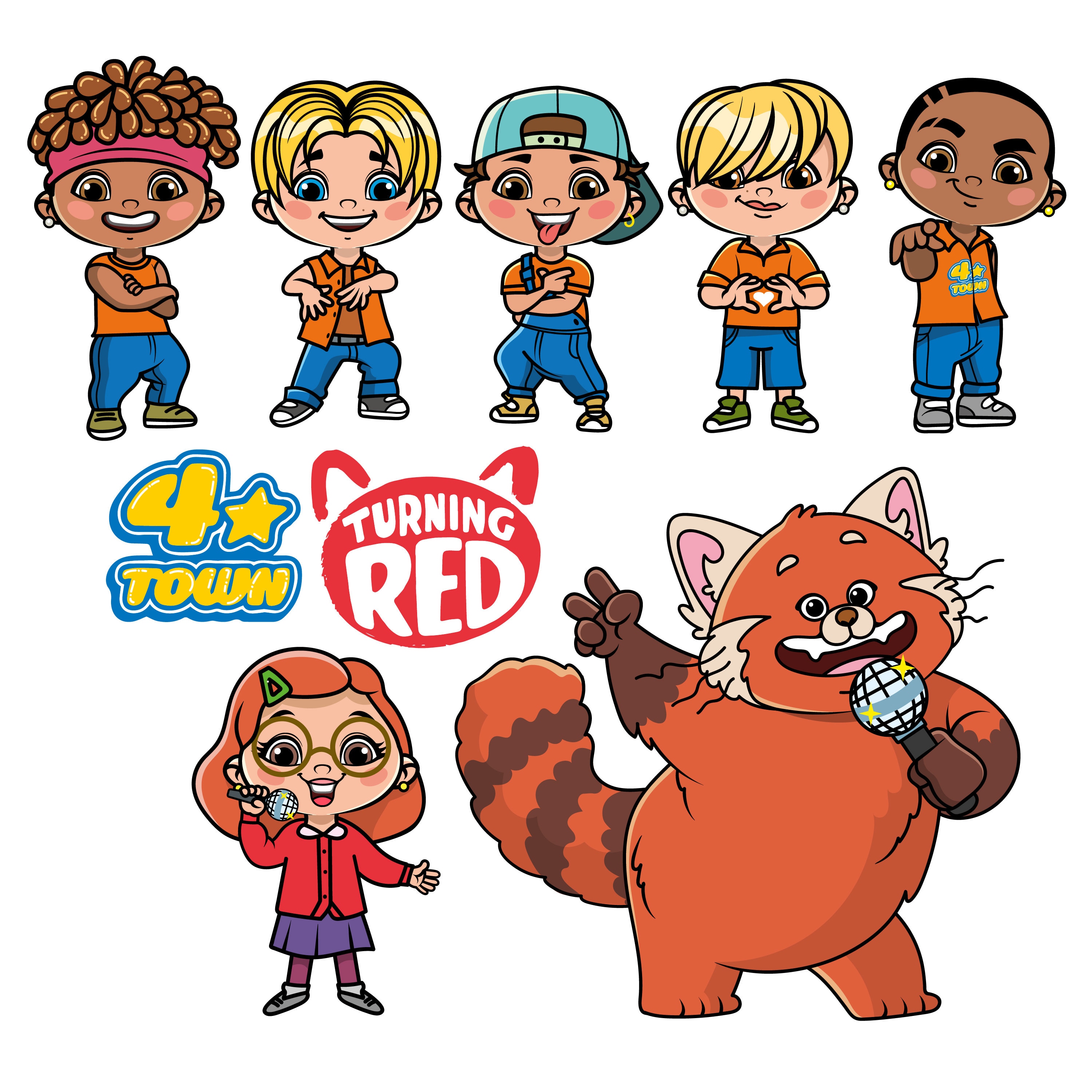 Red Panda Svg Clipart 4 Town Svg 4town Band Turning Red Svg - Etsy