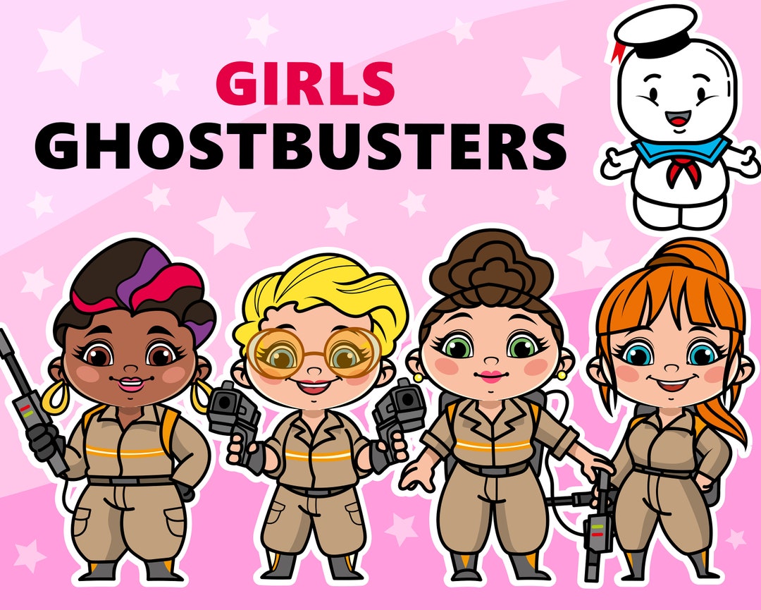 Ghostbusters Girls Clipart Png Chibi Ghostbusters Girls Cute - Etsy